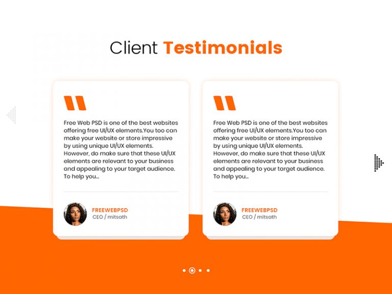 client testimonials examples with two post - Freewebpsd