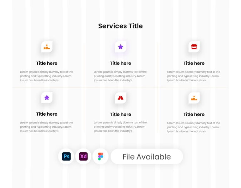our services section design - Freewebpsd